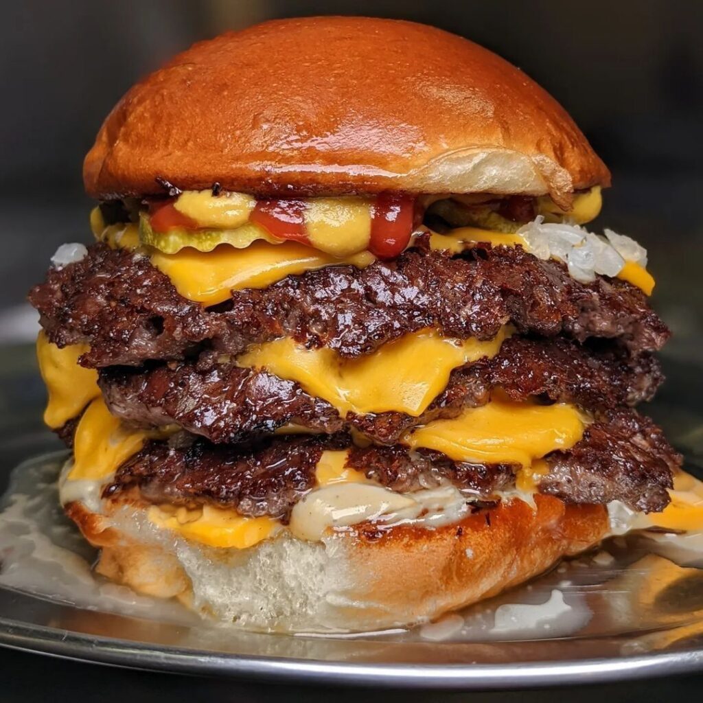Double Triple Smash Burger - western.halalsmashburgers.com